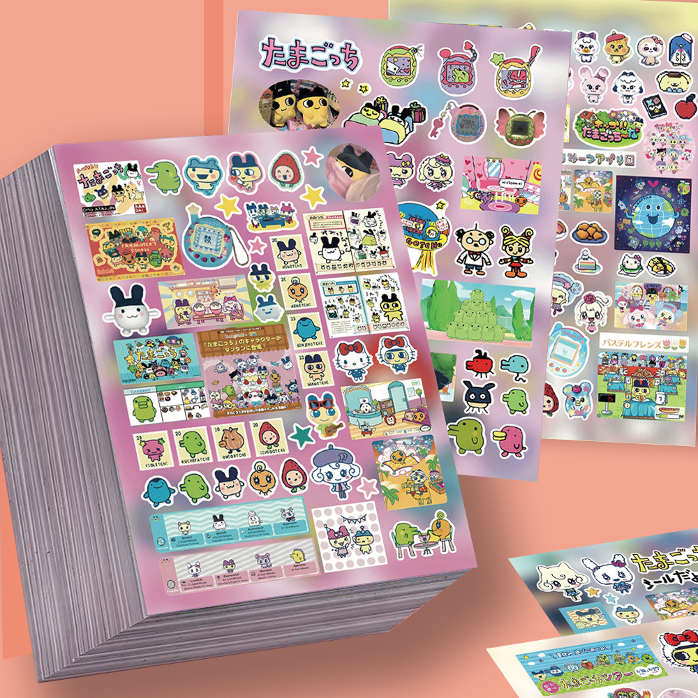 8 Pcs Tamagotchi Die-Cut Stickers - Cartoon Graffiti Ins Style ...