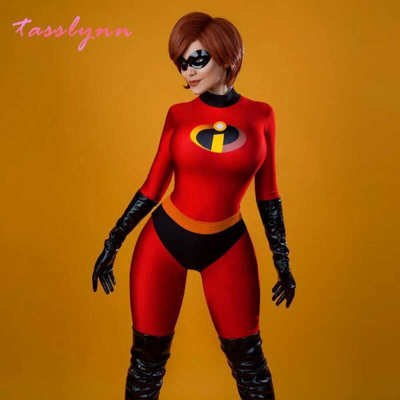 Y Mr Mrs Incredibles Cosplay Elastigirl Hulk Spider Family Adult Kid ...