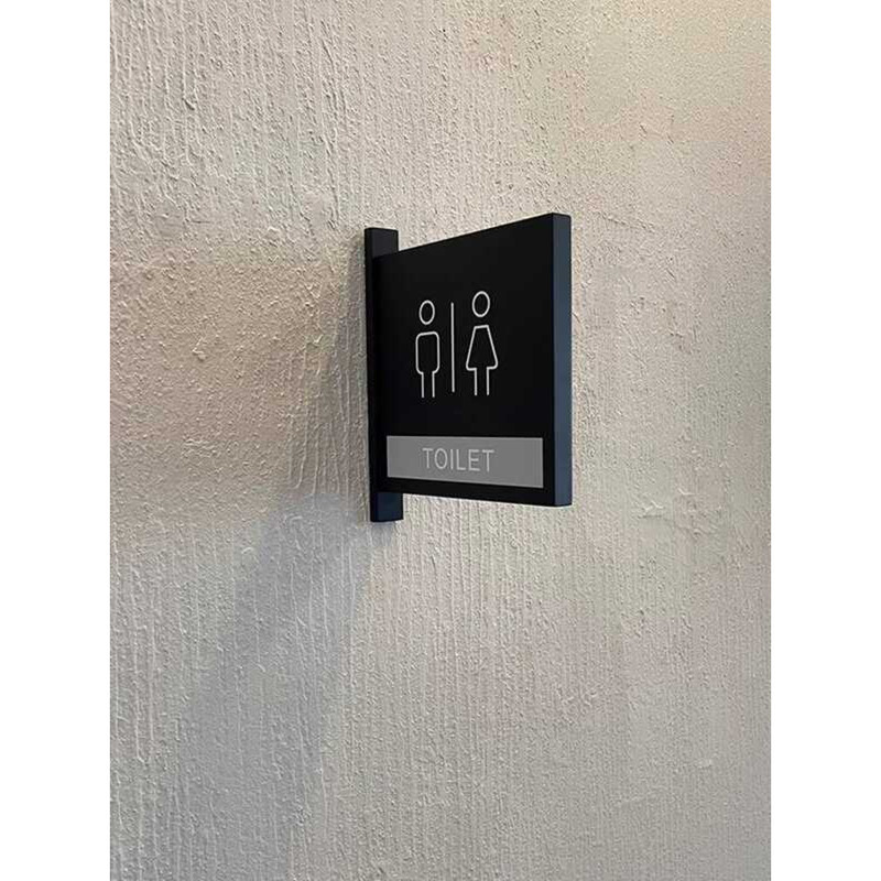 Bathroom Signage Reminder Warning Sign Restroom Men's Women's Toilet ...