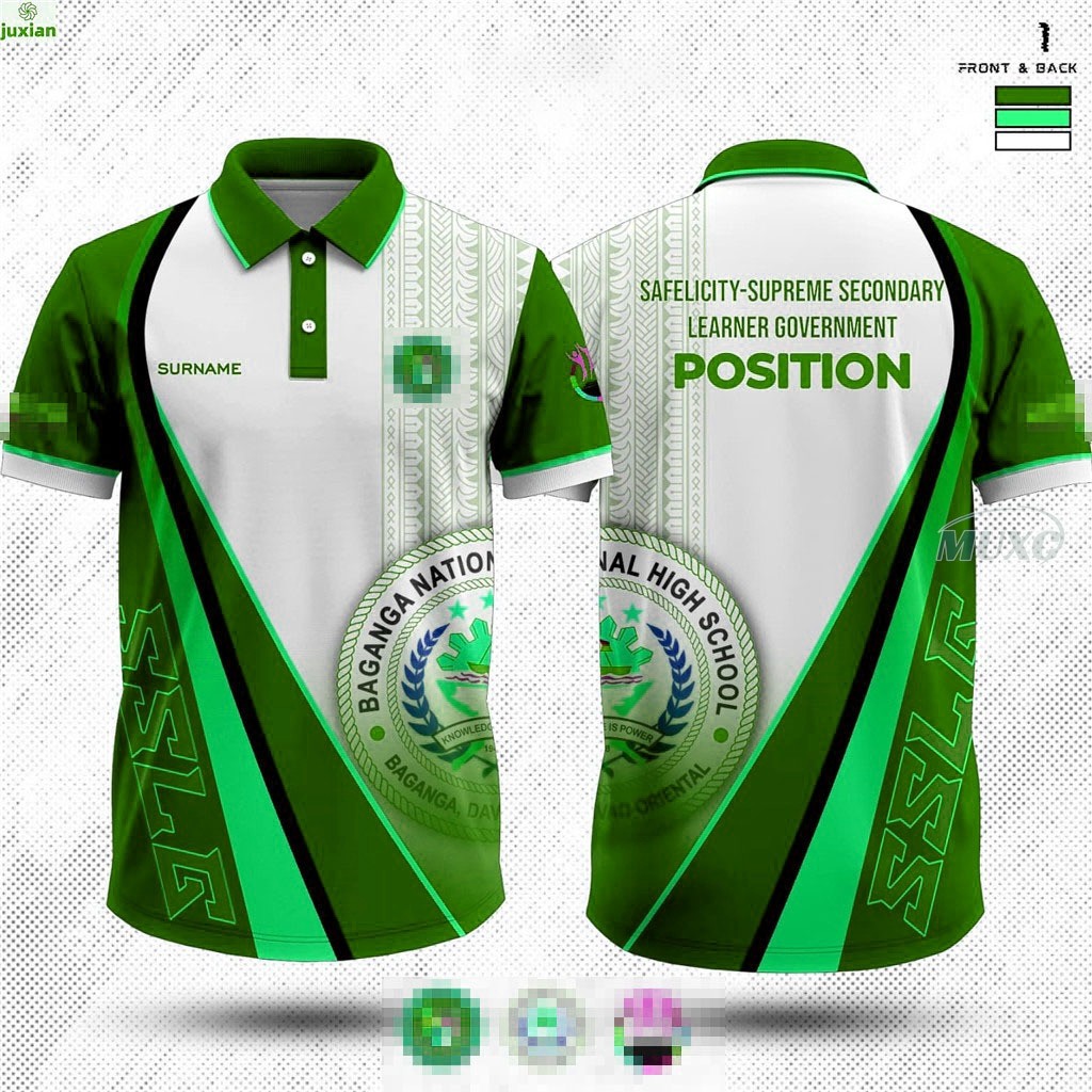 SSLG Green White Custom Sublimation Polo Jersey - Free Surname/Logo ...
