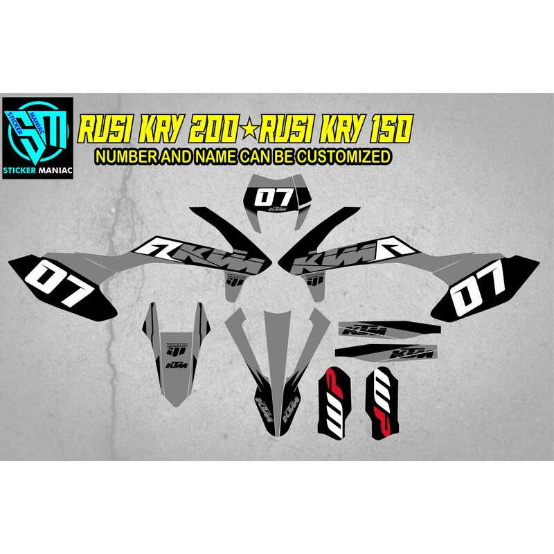 Rusi KRY 200/Rusi Kry 150 Full Body Decals | Shopee Philippines