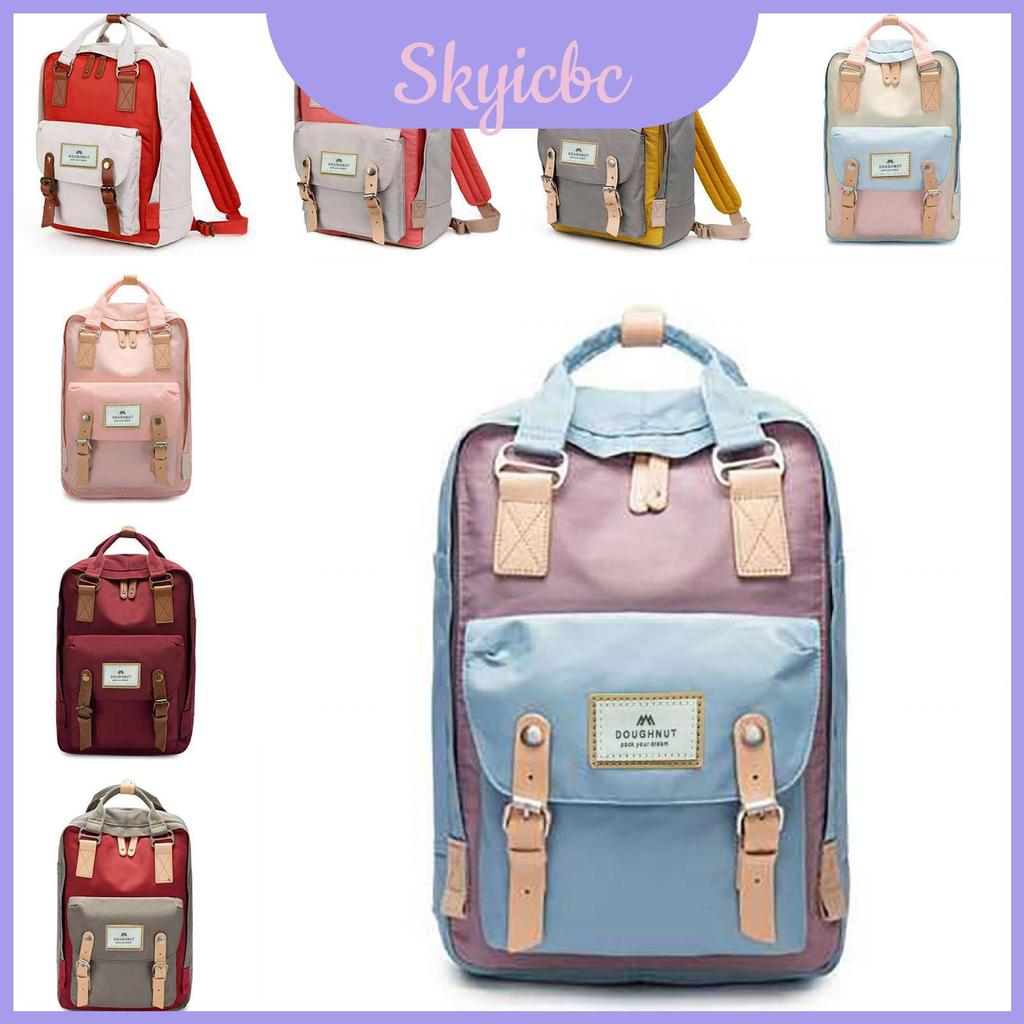 Backpack Stylish Colorblock Perfect For Travel And School | Shopee ...