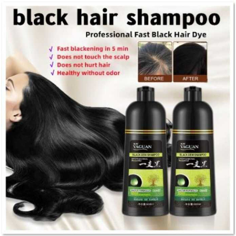 Black/Brown Herbal Dye 500Ml Shampoo White Into Black Or Brown Hair ...