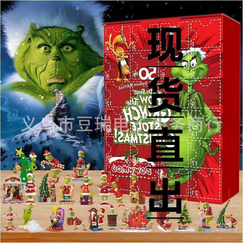 Grinch Blind Box Christmas Acrylic Blind Box 24 Days Grinch Reindeer ...