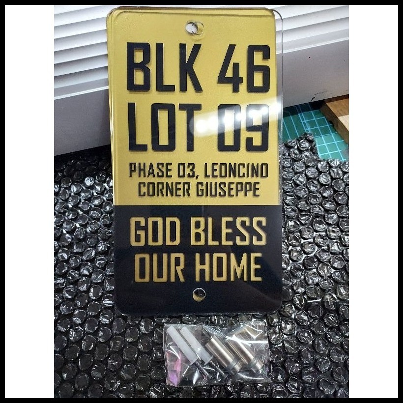 Home Address Plate House Address Plate House Number Plate Block and Lot ...