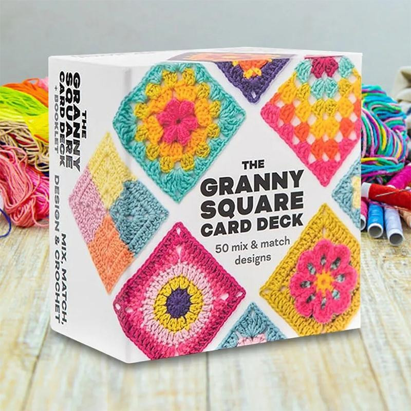 The Granny Square Card Deck 50PCS - DIY Handmade Crochet Pattern Cards ...
