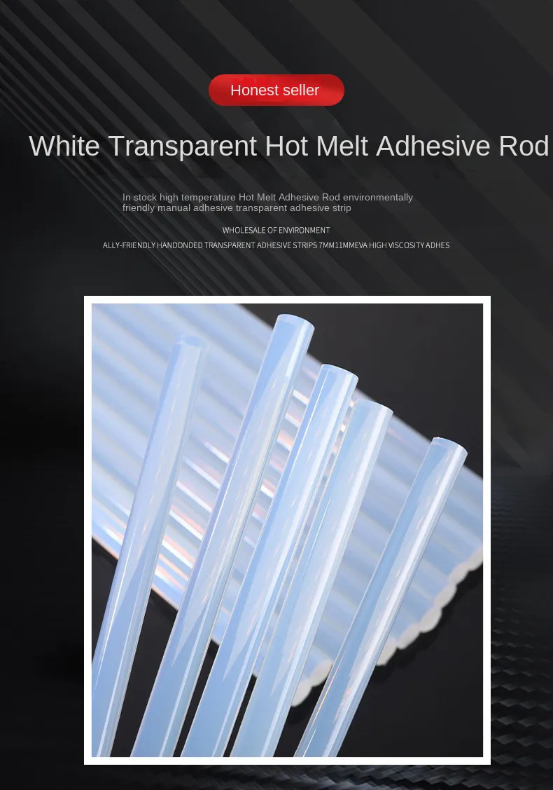 100pcs Hot Melt Adhesive Glue Sticks Translucent Small GlueStick Rod ...