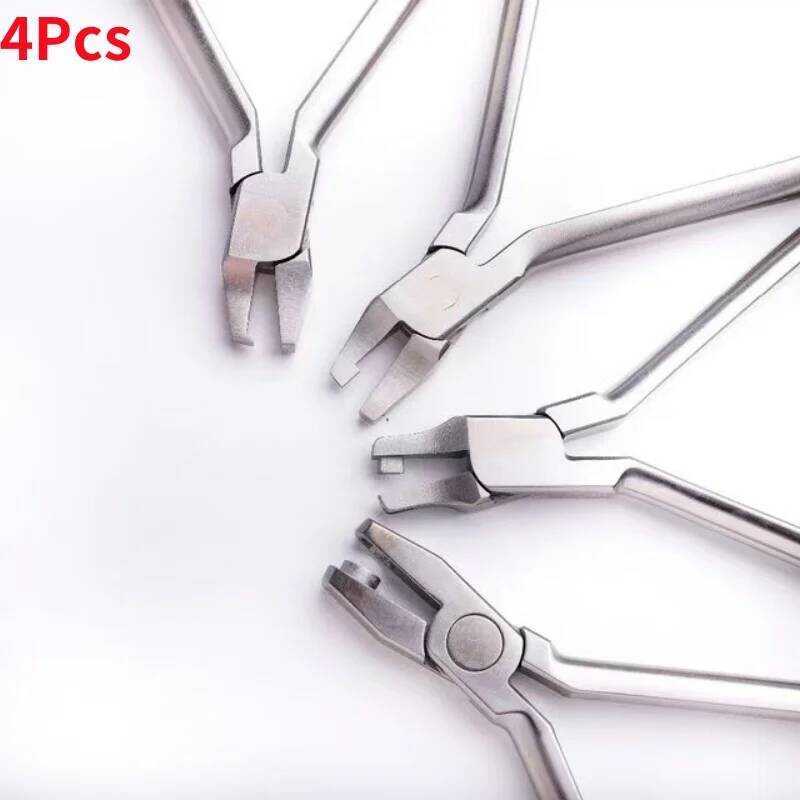 4Pcs Dental Thermal Forming Plier Punch Vertical Level Tear Drop Cutter ...