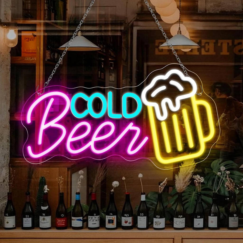 UNOLUX Graham Beer Signage Bar Counter Light USB Beer Neon Signage for ...