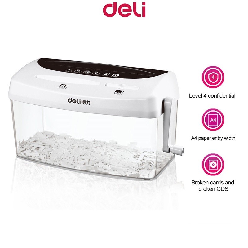 Deli Office Desktop Mini Paper Shredders Manual Hand Paper Shredder ...