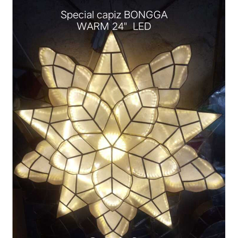 Parol Inches Capiz Christmas Lantern White Bongga | Shopee Philippines