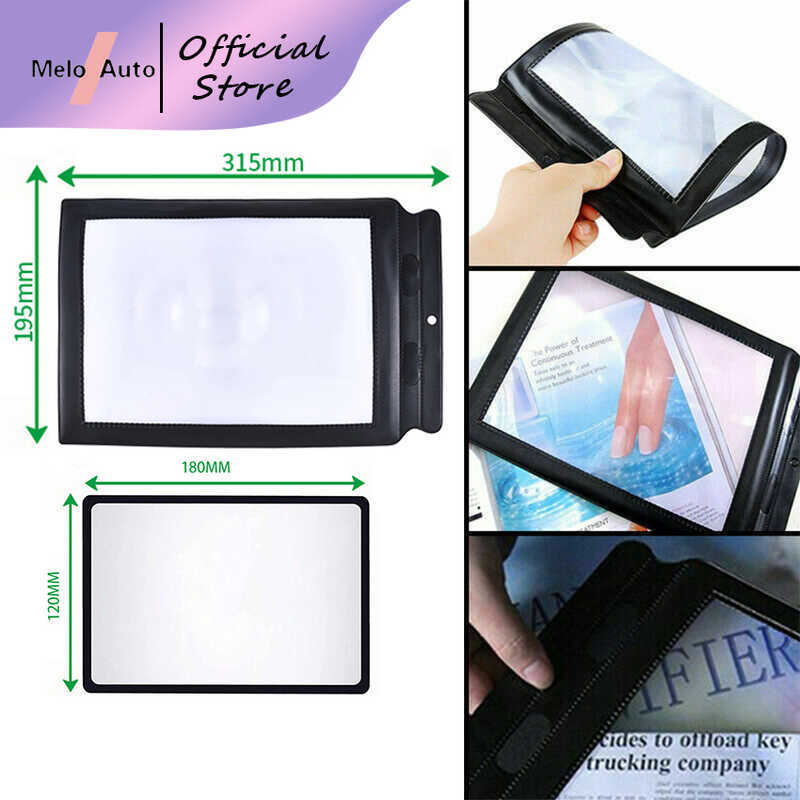 PVC Magnifier Sheet X3 Book Page Magnifying Reading Glass Lens A5/A4 ...