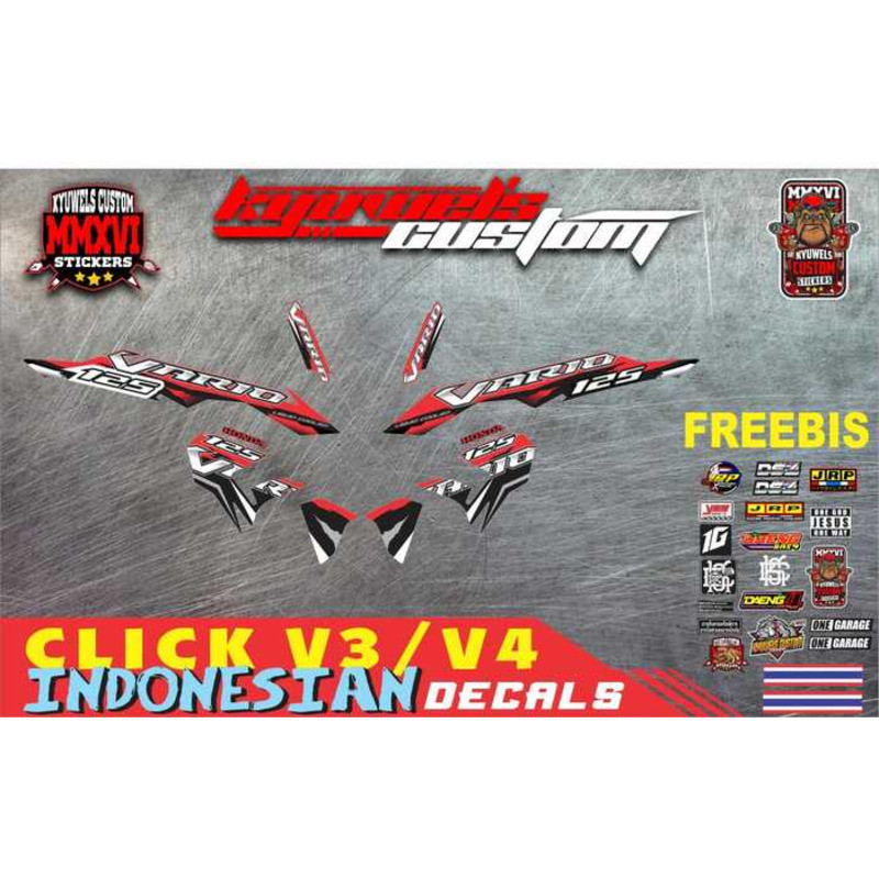 HONDA CLICK V3 V4 INDONESIAN VARIO DECALS | Shopee Philippines