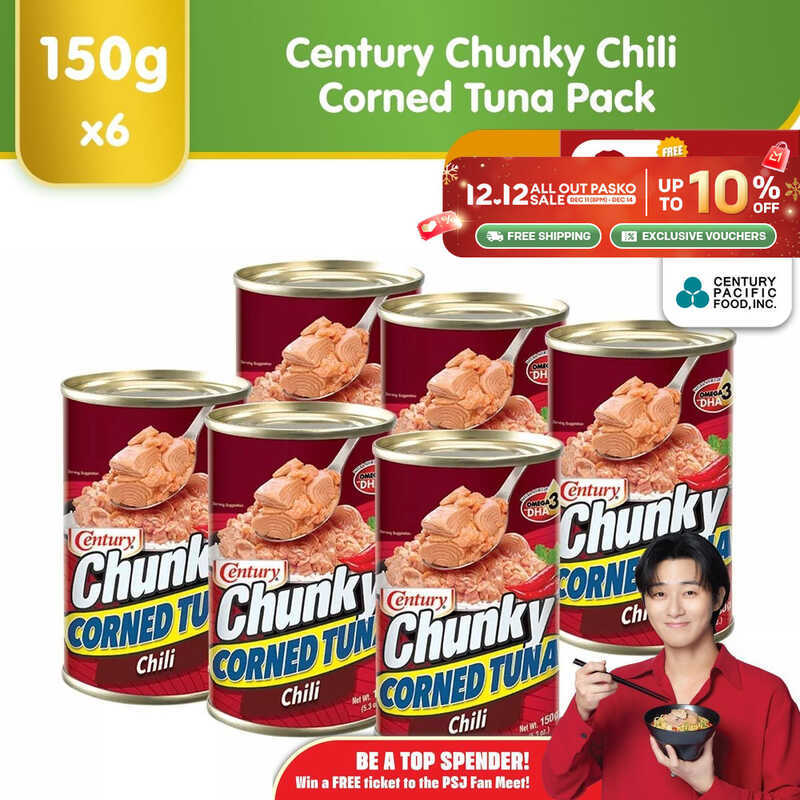 Century Chunky Chili Corned Tuna 150G Pack Of 6Pcs - Protein, Omega 3 ...