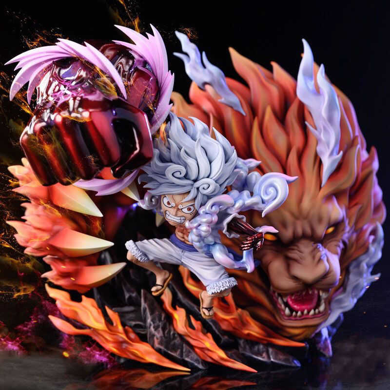 One Piece GK TH Lion Nika Hellfire Luffy Figure Model Peripheral Obito ...