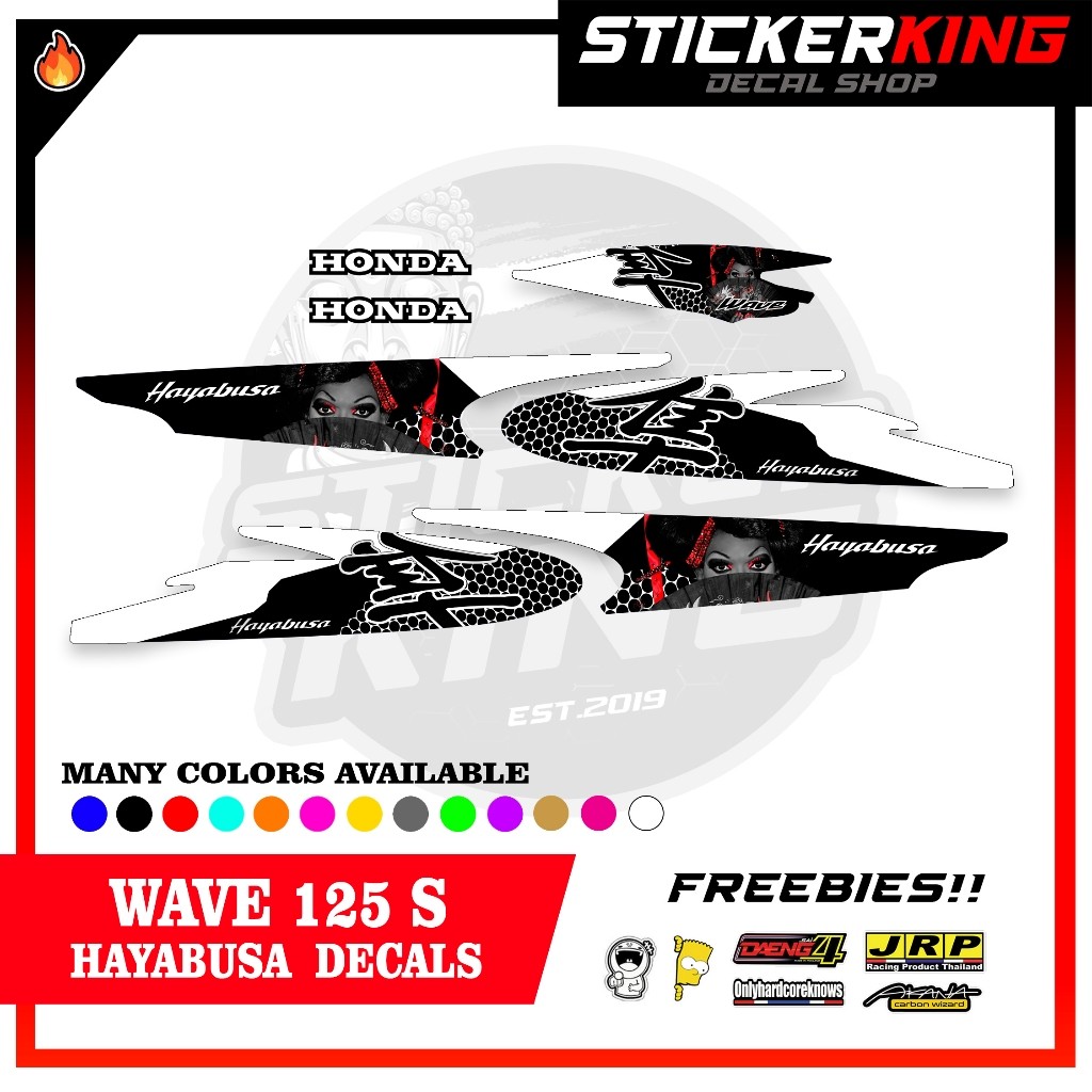 Wave 125s Hayabusa Decals with Freebies Stickers Thailand Indo ...
