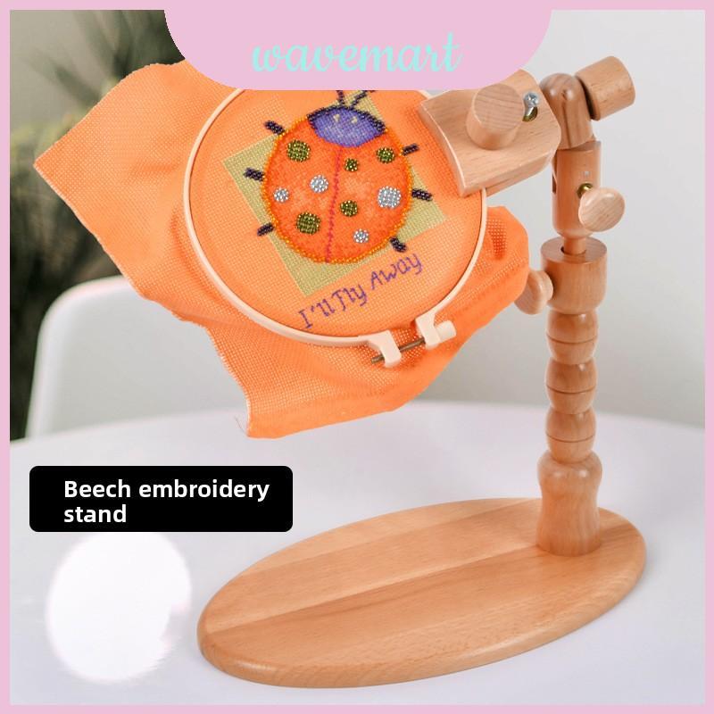Cross Wooden Support Stand Round Tabletop Frame With Swivel Function ...