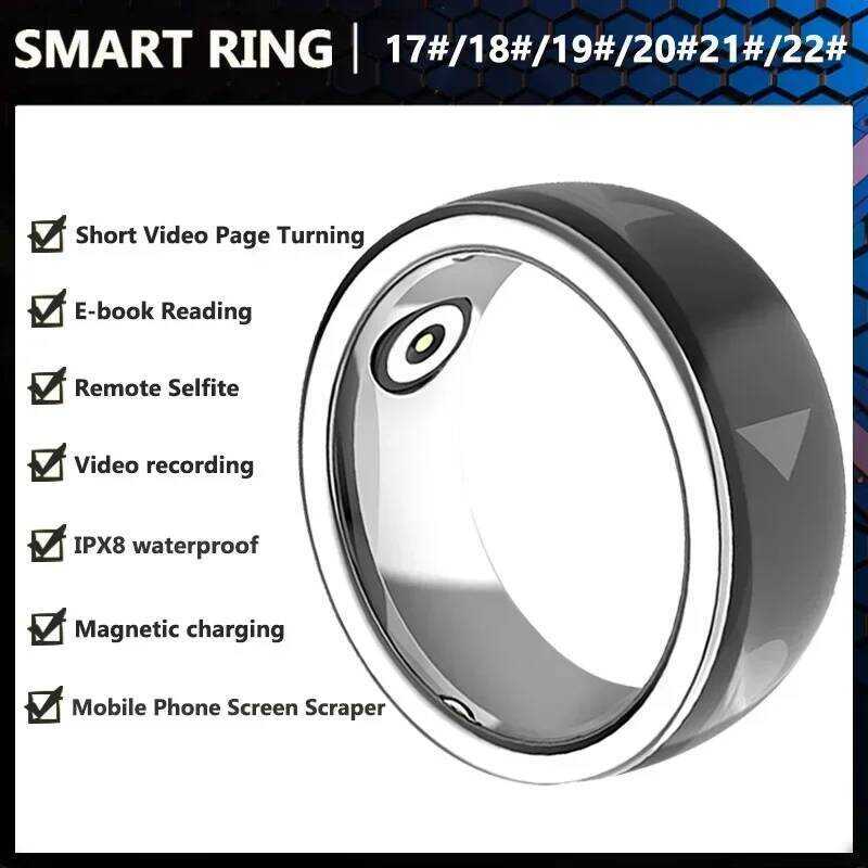 Mini Bluetooth Ring Mouse PPT Kindle Page Flipper Rechargeable Smart ...