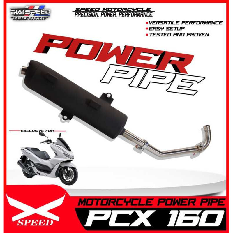 SPEED EXHAUST POWER PIPE MUFFLER FOR PCX-160 SCOOTER HIGH QUALITY MADE ...