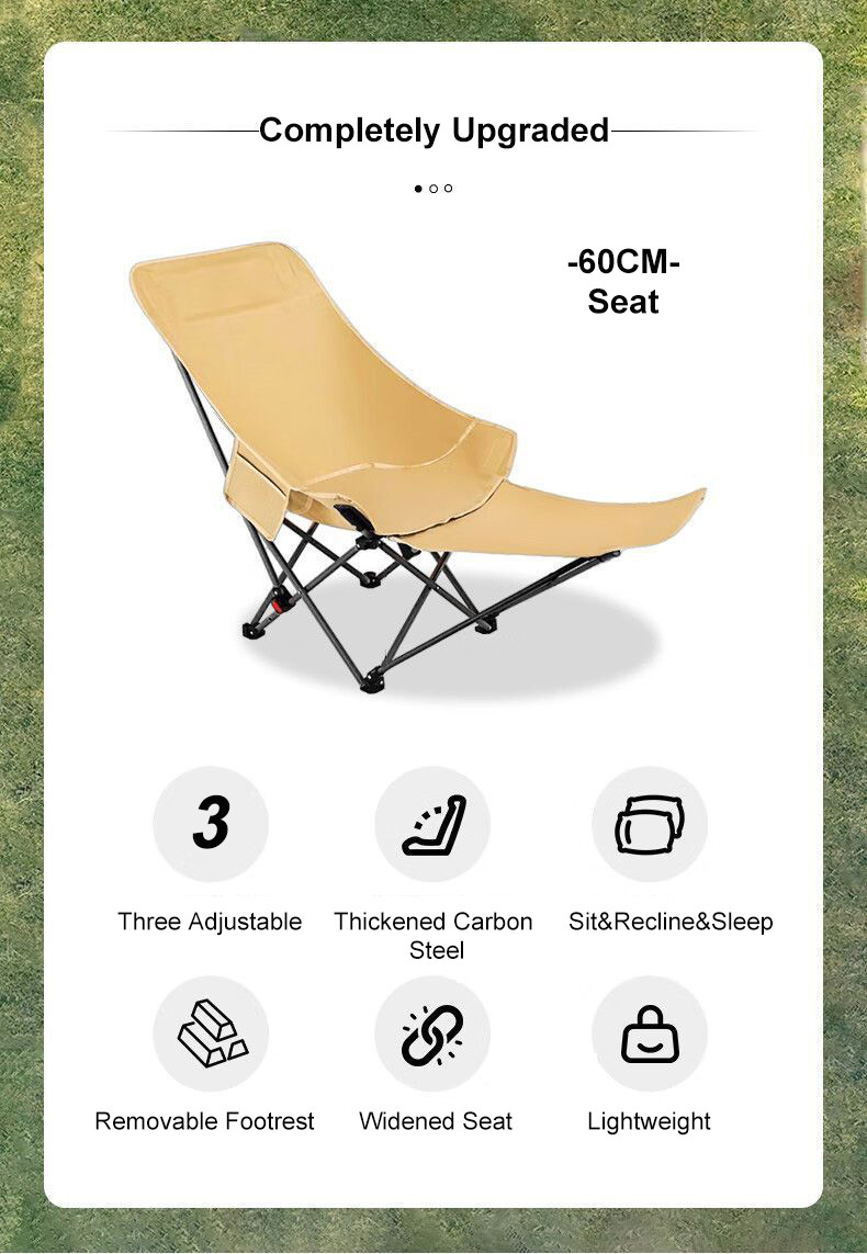 Team 5 Three-Speed Adjustable Folding Recliner With Leg Rest Outdoor ...