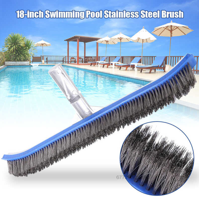 Hydromax Pool Brush 18 Inches Deluxe With Aluminum Back Heavy Duty ...