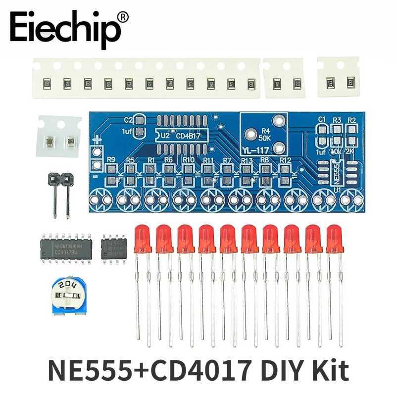 NE555 CD4017 LED Flow Light Electronic Production Suite Control Board ...