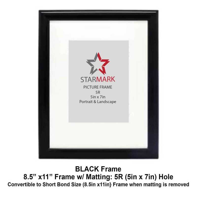 Starmark Picture Frames 8.5X11 With Matting To 5R Photo 5X7 Inches ...
