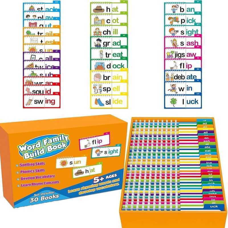 D6 Word 1 Family Build Book 30 Read And Rhyme Flip Books Kindergarten ...