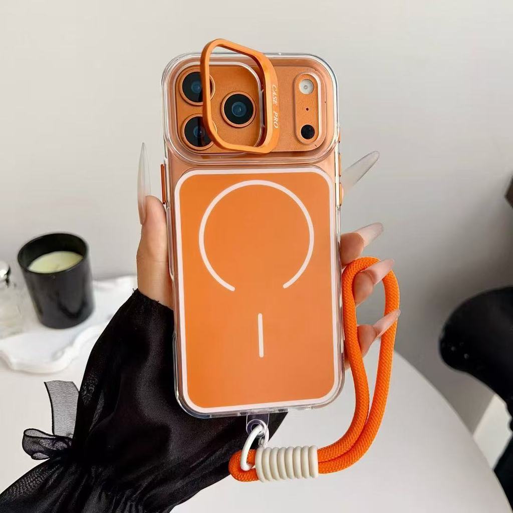 Luxury Strap Cord Magnetic For Full Lens Protection Stand Case For ...