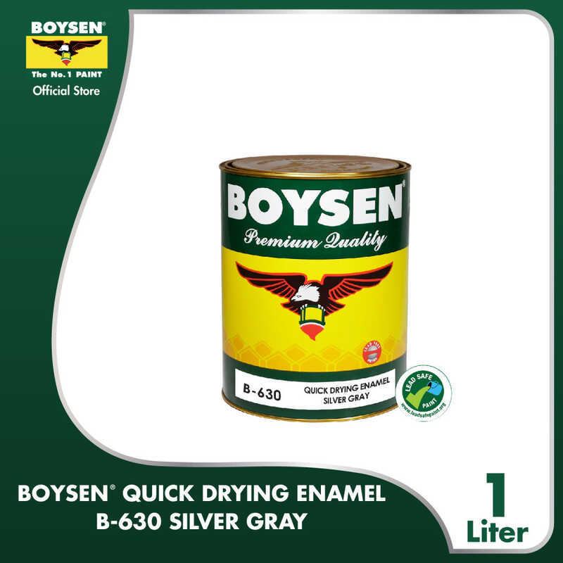 BOYSEN Quick Drying Enamel Silver Gray B630-1L | Shopee Philippines