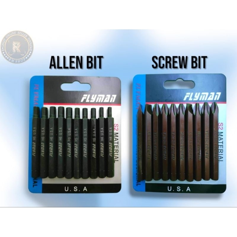 FLYMAN | BALA FOR IMPACT ALLEN BITS & SCREW BITS SET 10 PCS | Shopee ...