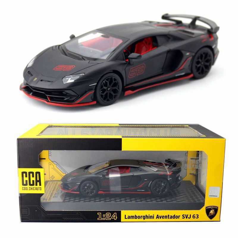 Caipo Alloy Car Model 1:24 Lamborghini SVJ63 Sports Car Toy Model with ...