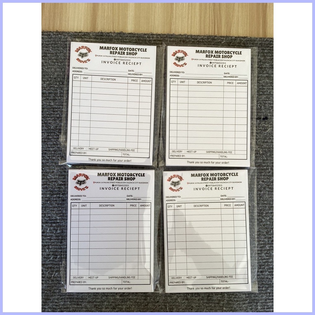 ㄨ Personalized Receipt Non-Official (50 sheets/pad) | Shopee Philippines
