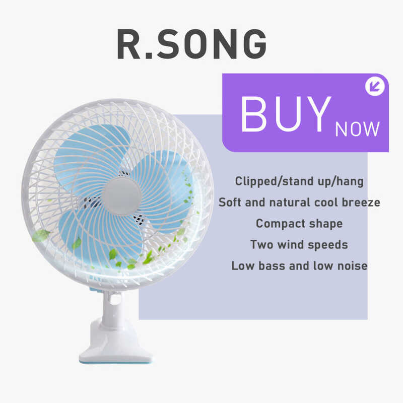 3 Blade ° Shaking Head Mute Mini Electric Portable Desktop Clip Fan 8 ...