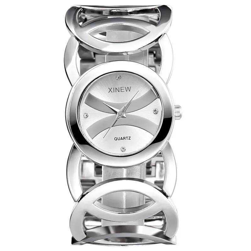 Luxury Brand Lady Gold Watches Full Stainless Steel Magic Women ...