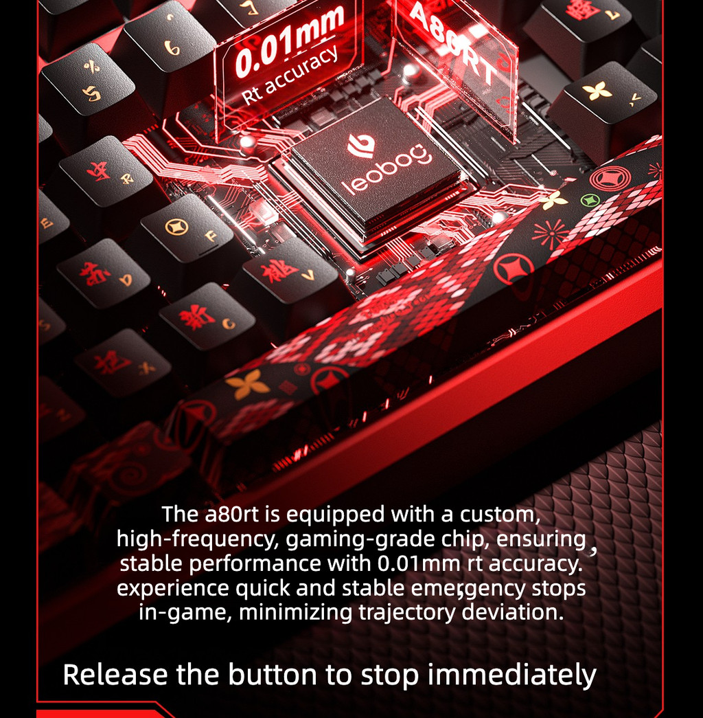 LEOBOG A80RT Magnetic Switch Wired Keyboard E-sports Game Tile Custom ...