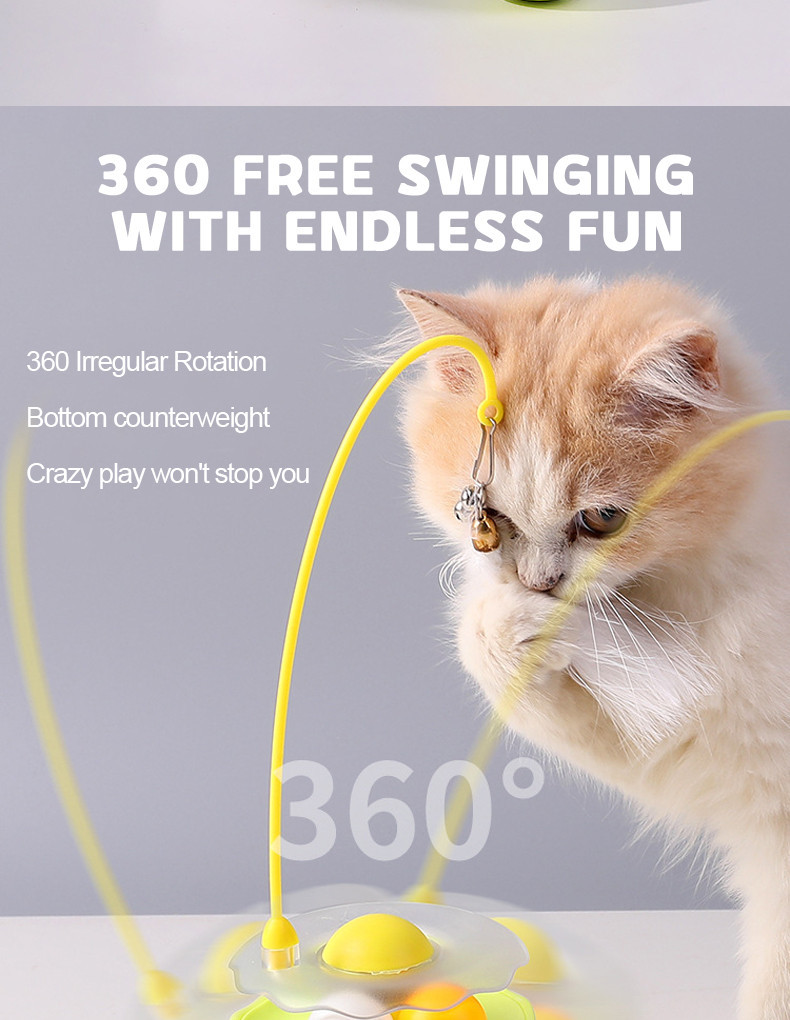 【Free Catnip Ball】3-in-1 Cat Toy Cat Rolling Ball Automatic Cat Teasing ...