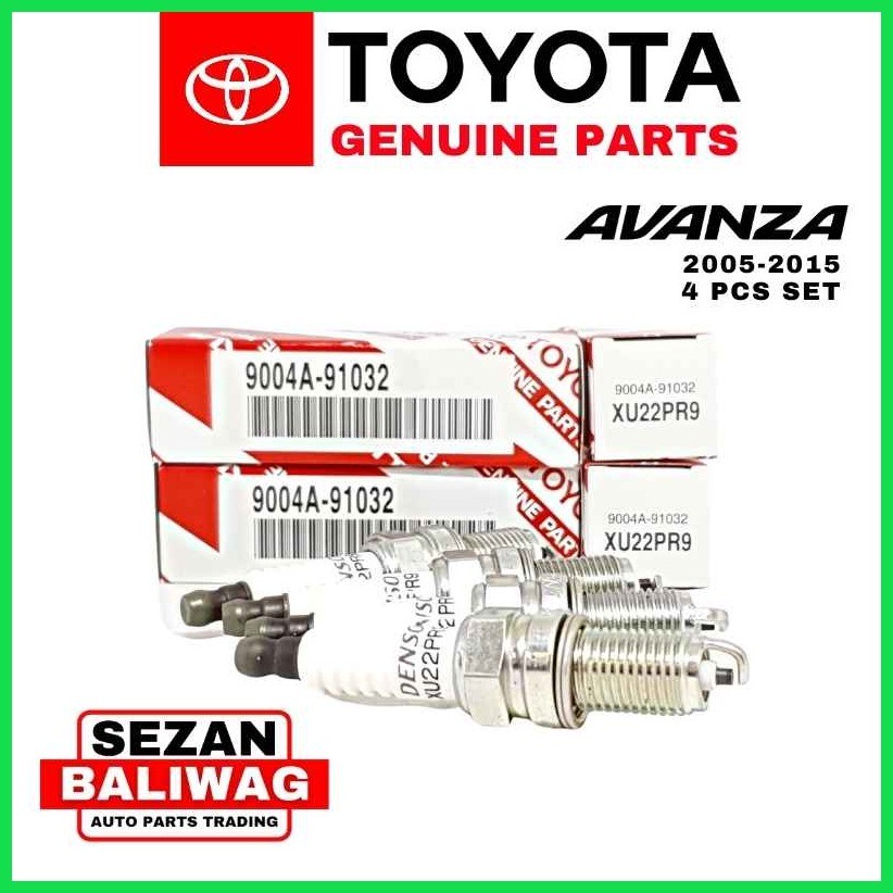 ORIGINAL TOYOTA SPARK PLUG XU22PR9 SET OF 4 AVANZA 2005-2015 9004A ...