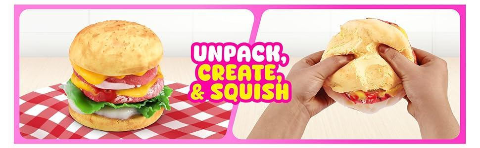 ZURU Slime Mart Fidget Toys DIY Make Your Own Mini Food Pizza Burger ...
