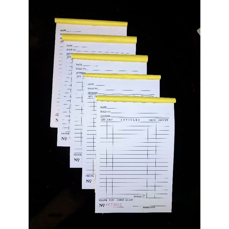 Carbonized Sold To Receipts - Big (10 PADS) | Shopee Philippines