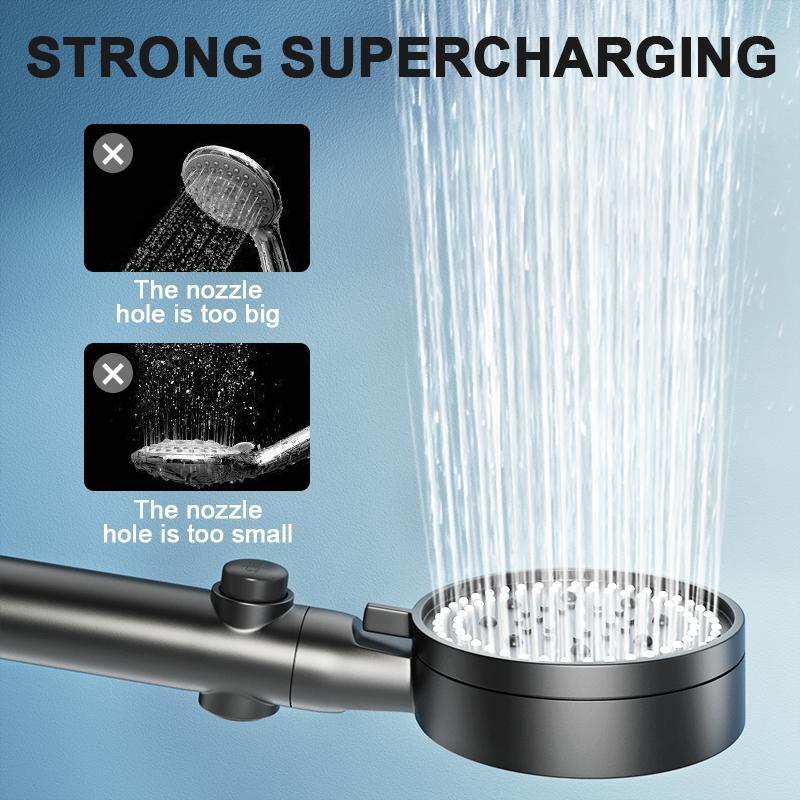 4 in 1 shower set with faucet 5-speed Booster Portable Bathroom Shower ...