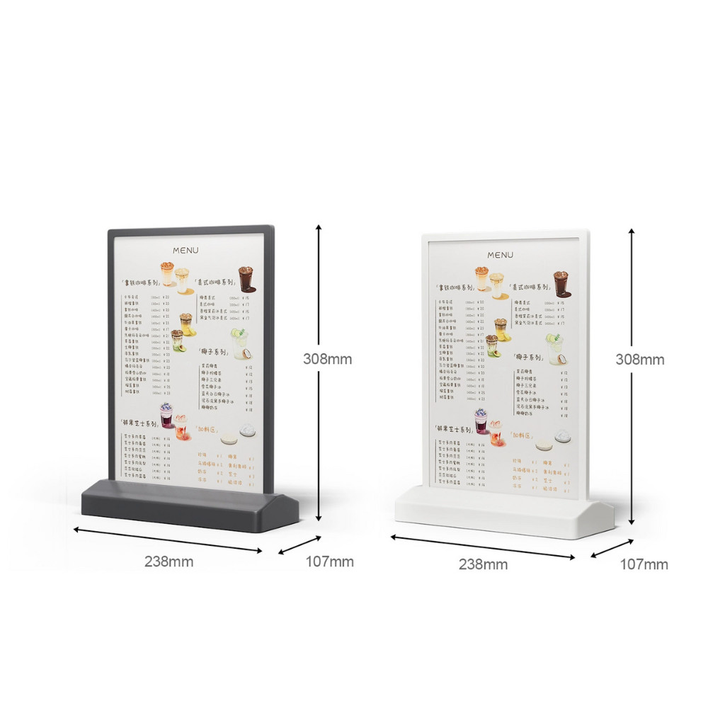 A4 Illuminated Menu Stand Double Sided | Acrylic T-Shaped Countertop ...
