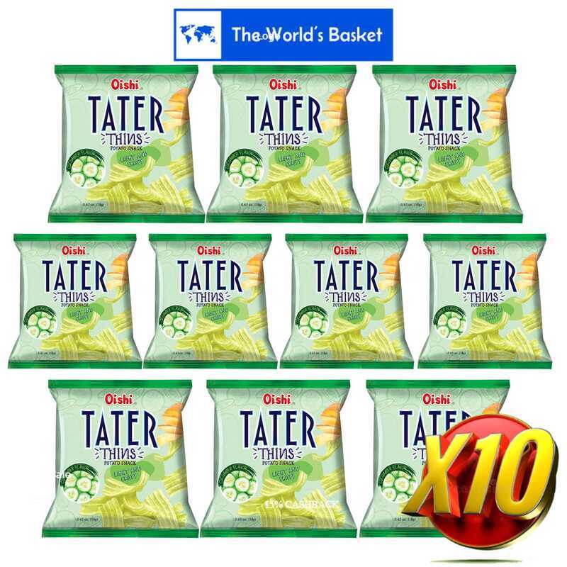 Oishi Tater Thins Cucumber Chips 18Gx10cps 6Af | Shopee Philippines
