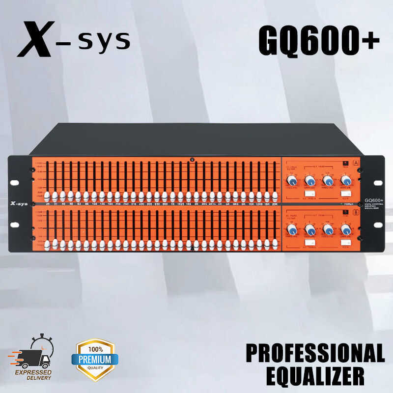 X-Sys Gq600+ Equiva 2 X 31 Band Slides Length Graphic Equalizer Anti ...