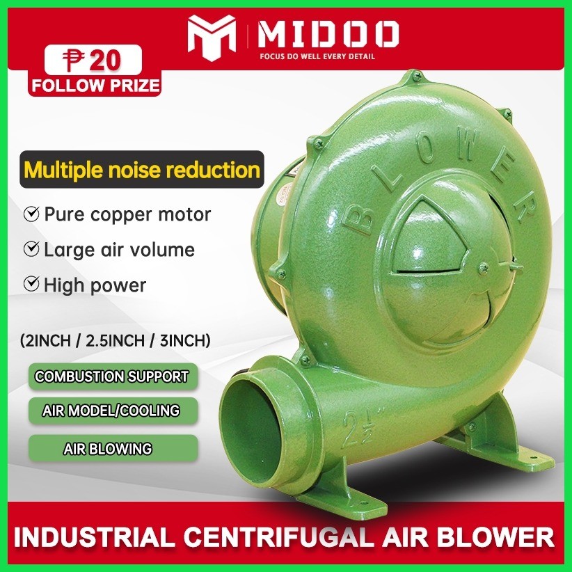 MIDOO Electric Industrial Air Blower (Size 2"/2.5"/3") Centrifugal ...