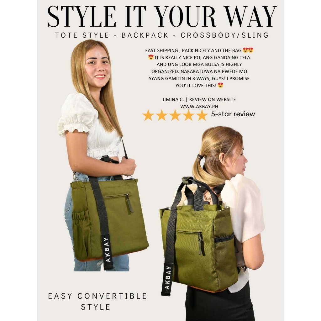 AKBAY ELI 3-WAY BAG (LIMITED EDITION) | Shopee Philippines