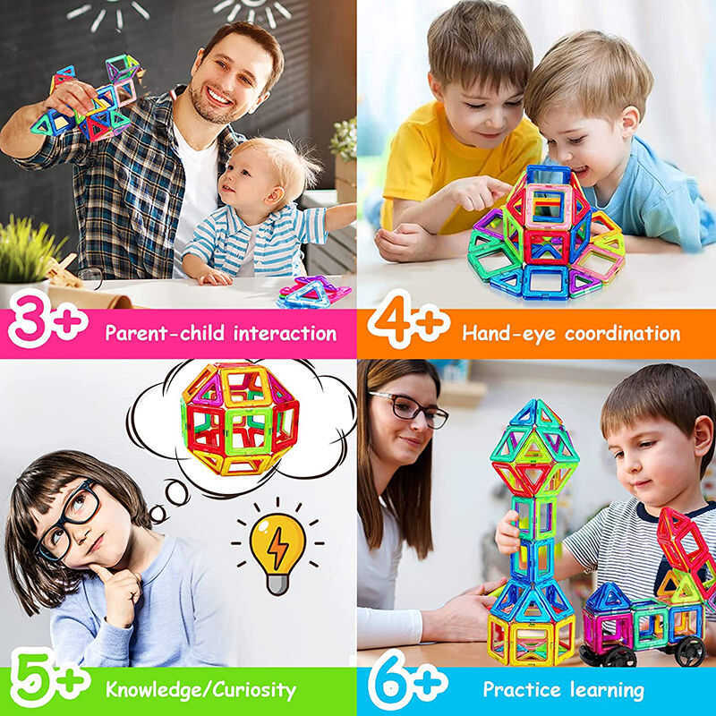 Building Magnetic Bloc Big Size And Mini Size DIY Magnets Toys For Kids ...