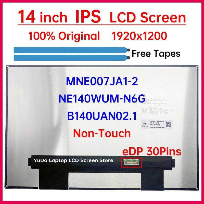 Inch 14 Laptop LCD Screen Mne007ja1-2 Ne140wum-N6g B140uan02.1 Display ...