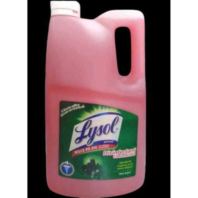 LYSOL DISINFECTANT CONCENTRATED SOLUTION PINE SCENT GALLON (4 Liters ...