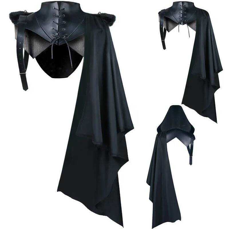 X X Mens Assassin Costume Pirate Cosplay Medieval Armor Shawl Gothic ...